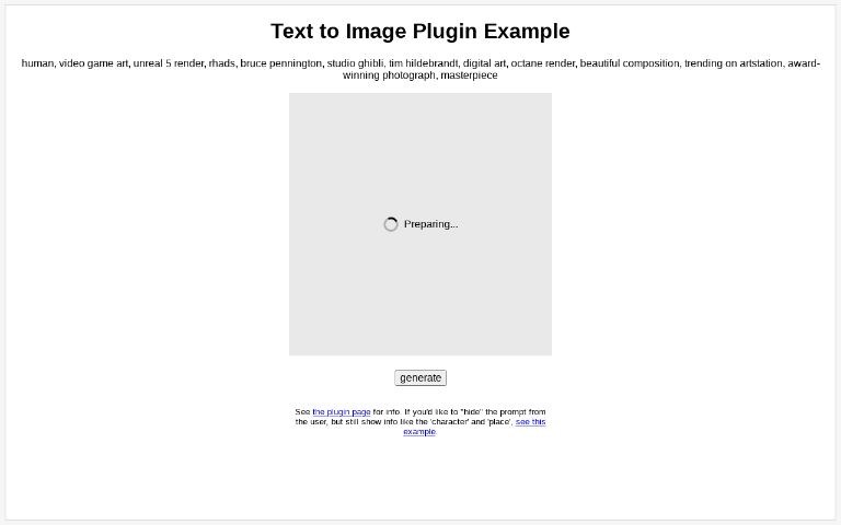 Text to Image Plugin Example