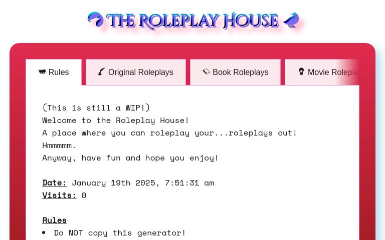 The Roleplay House
