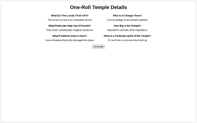 One-Roll Temple Details ― Perchance Generator