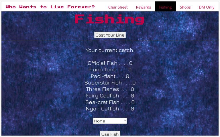 Fishing ― Perchance Generator