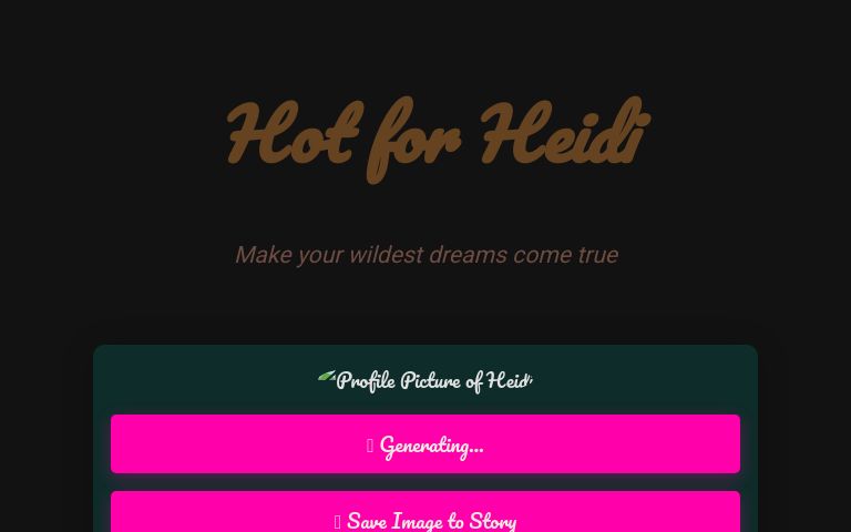 Hot for Heidi ― Perchance Generator