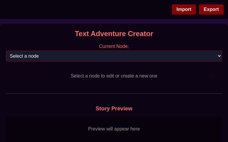 Text Adventure Creator ― Perchance Generator