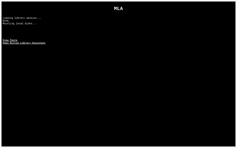 MLA ― Perchance Generator