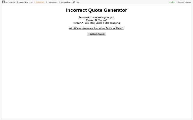 Incorrect Quote Generator