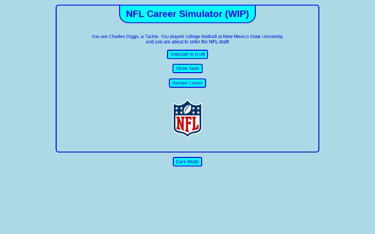 NFL Career Simulator ― Perchance Generator
