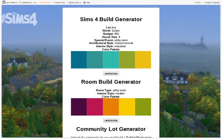 Sims 4 Build Generator