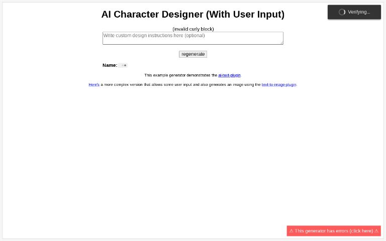 Ai Character Generator With User Input