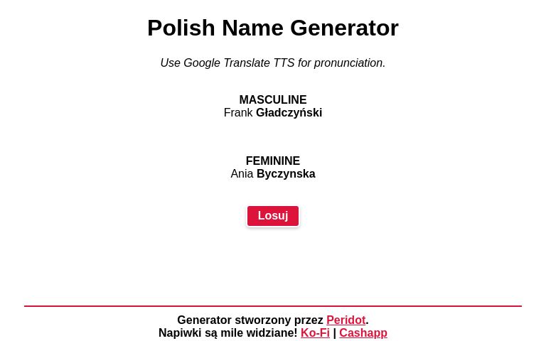 Polish Name Generator