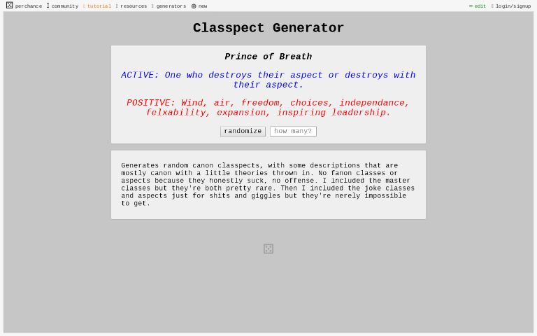 Classpect Generator