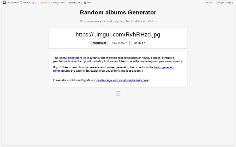 Random albums Generator