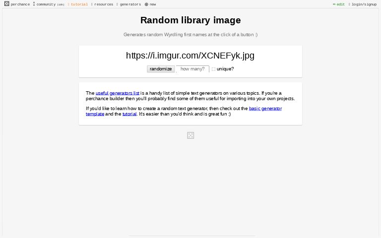 Random library image ― Perchance Generator