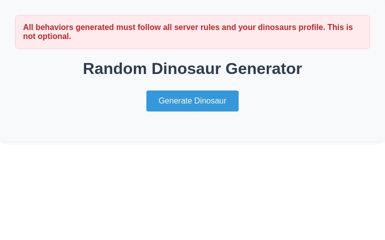 Random Dinosaur Generator