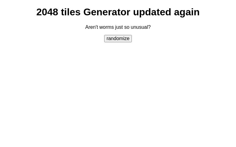 2048 tiles Generator updated again
