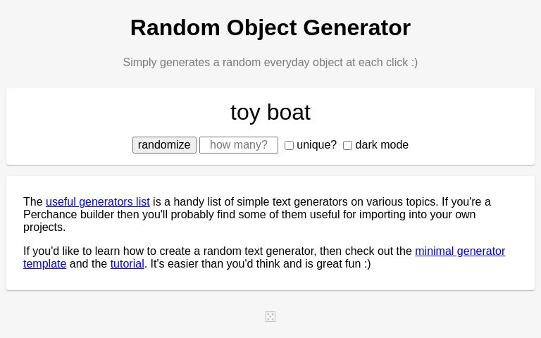 Random Object Generator