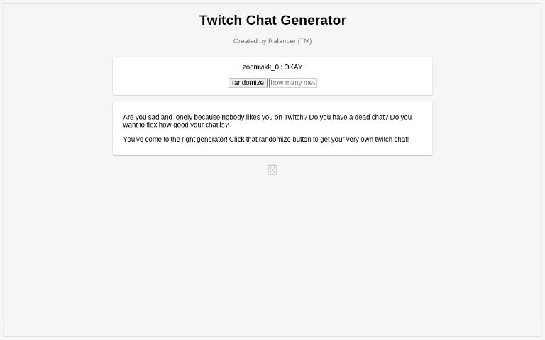 Twitch Chat Generator