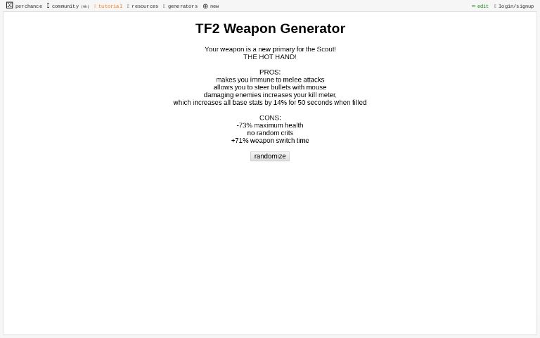 TF2 Weapon Generator
