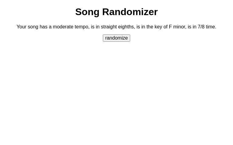 Song Randomizer ― Perchance Generator