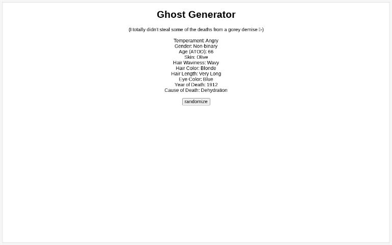 Ghost Generator