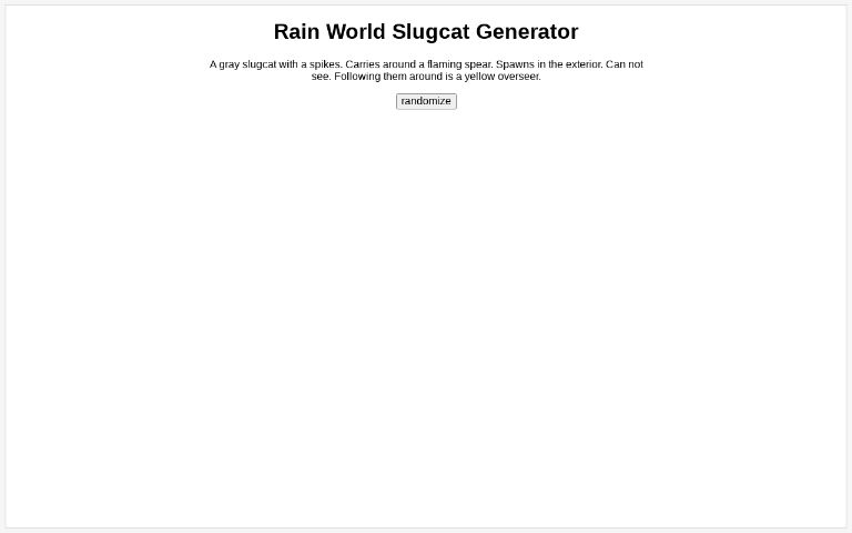 Rain World Slugcat Generator