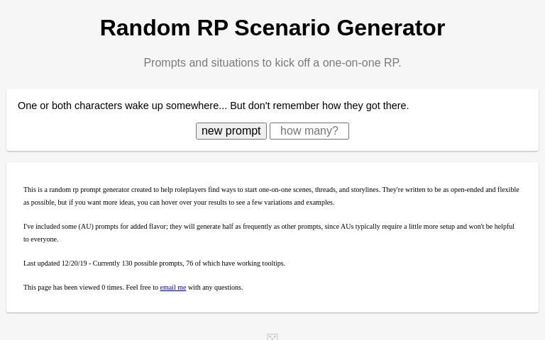 Random RP Scenario Generator