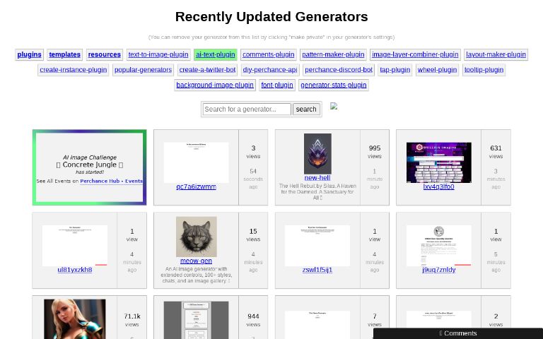 Recently Updated Generators