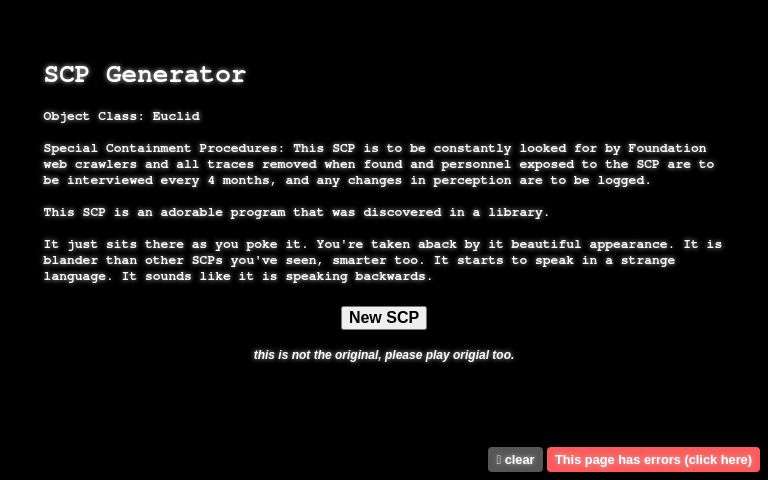 SCP Generator