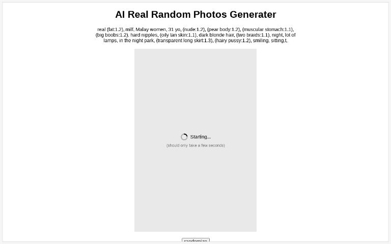 AI Real Random Photos Generater