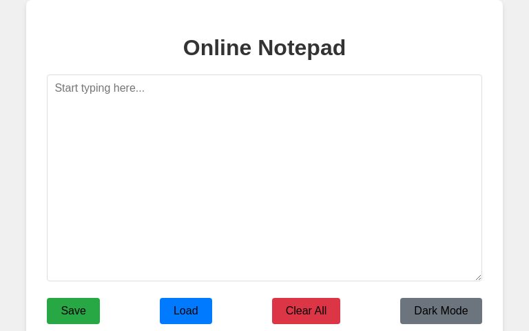 Online Notepad ― Perchance Generator
