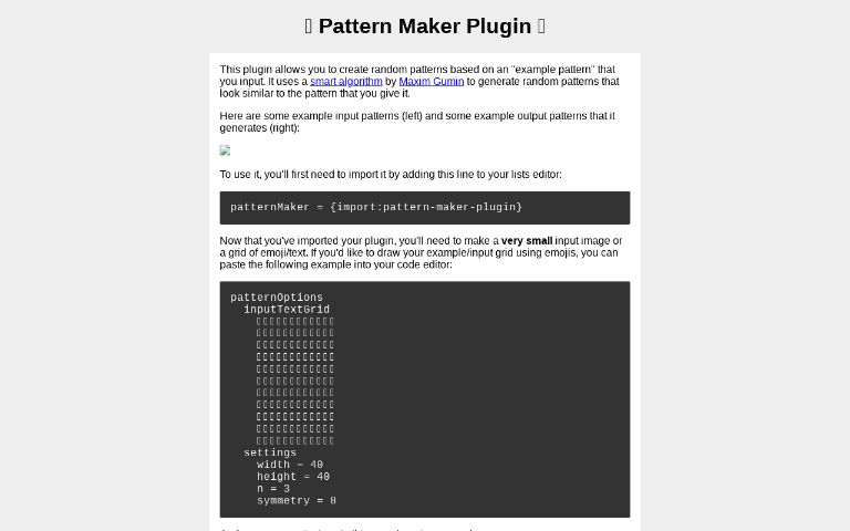 🦓 Pattern Maker Plugin 🎨