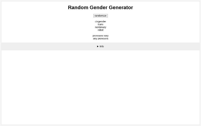 Random Gender Generator