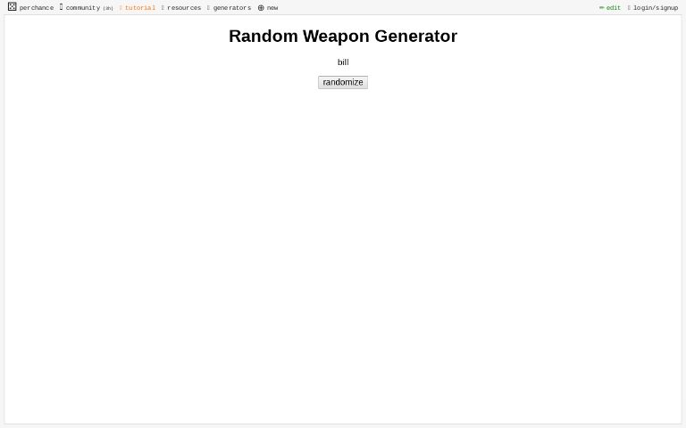 Random Weapon Generator