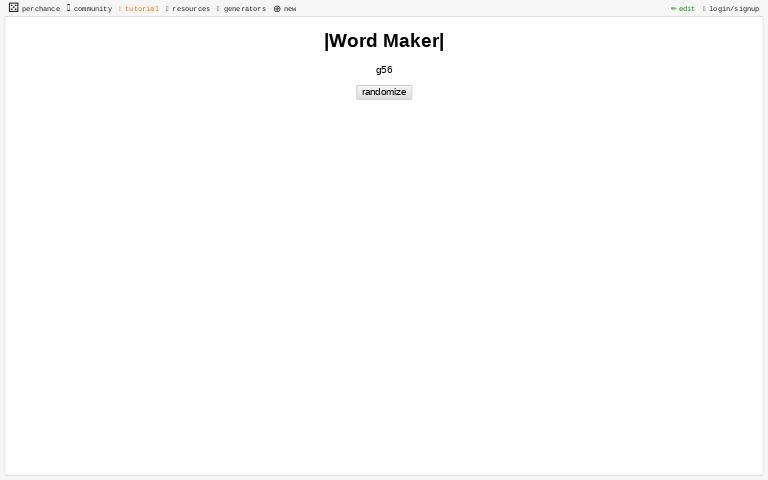 |Word Maker| ― Perchance Generator