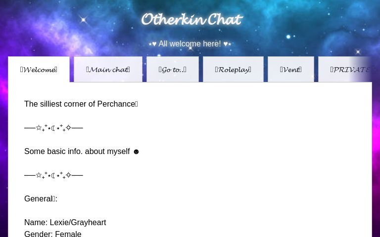 𝓞𝓽𝓱𝓮𝓻𝓴𝓲𝓷 𝓒𝓱𝓪𝓽 ― Perchance Generator