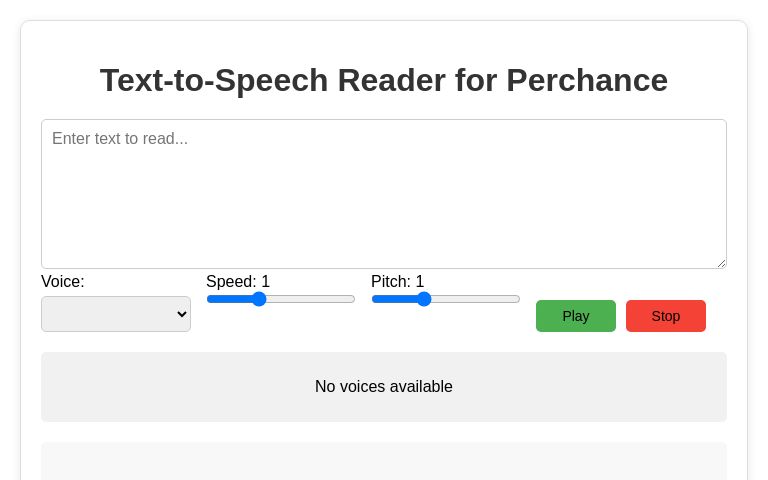 Text-to-Speech Reader for Perchance ― Perchance Generator