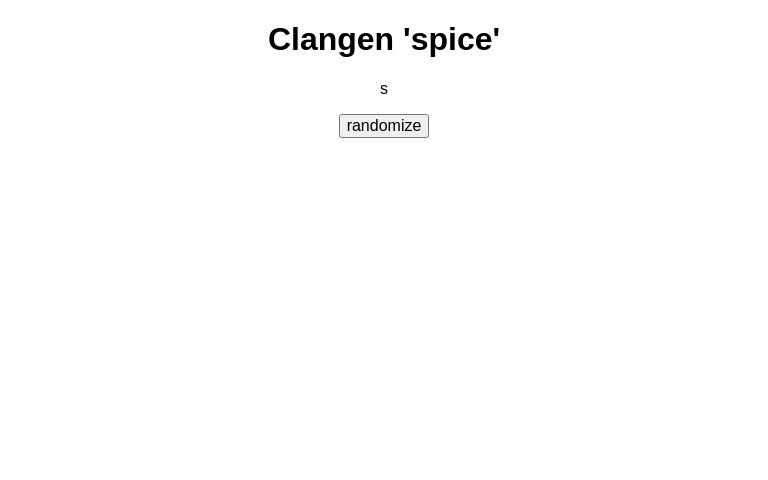 Clangen 'spice' ― Perchance Generator
