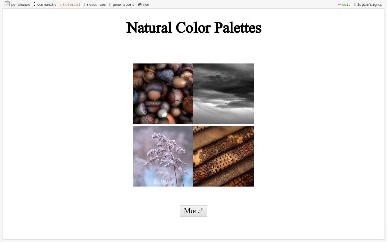 Natural Color Palettes ― Perchance Generator