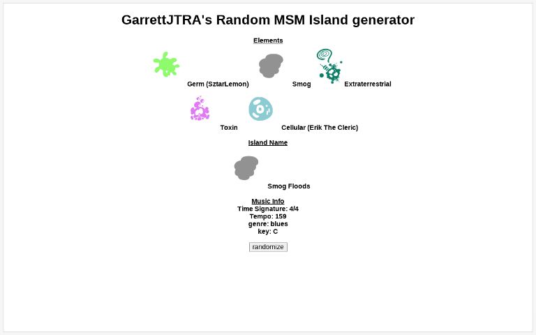 GarrettJTRA's Random MSM Island generator