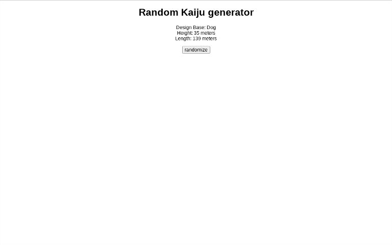 Random Kaiju generator