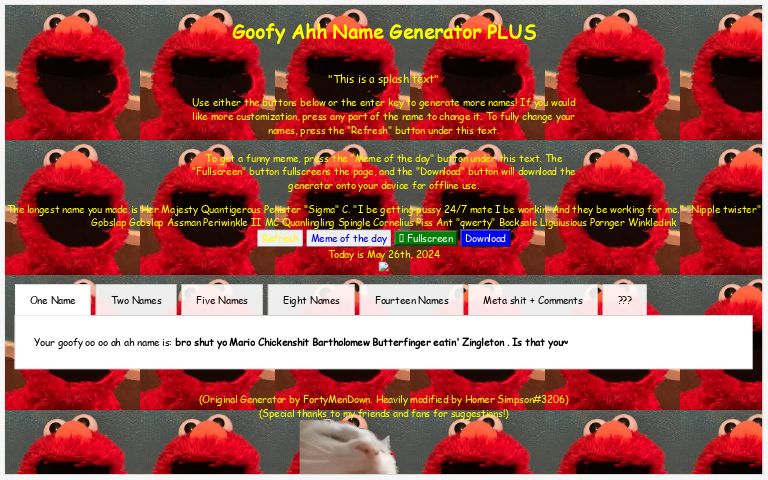 Goofy Ahh Name Generator PLUS