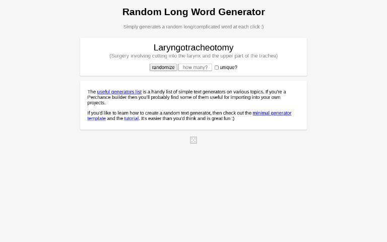 Random Long Word Generator