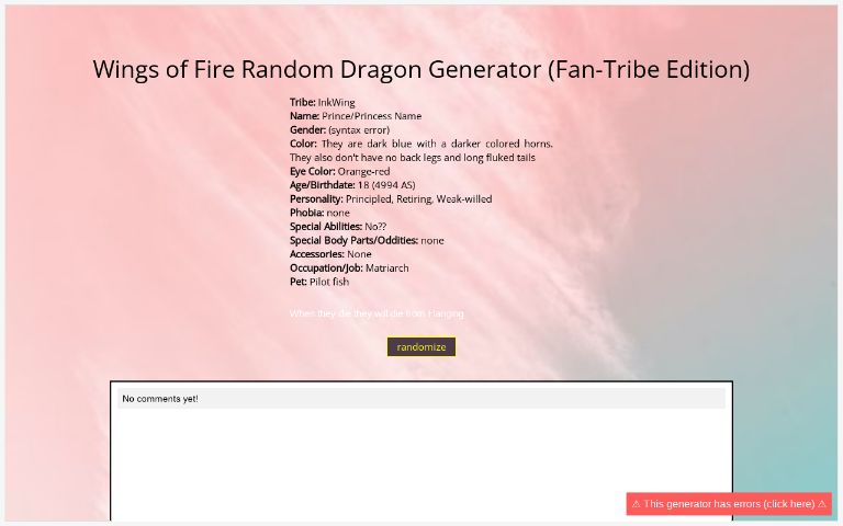 WoF (Fan-Tribe Generator)