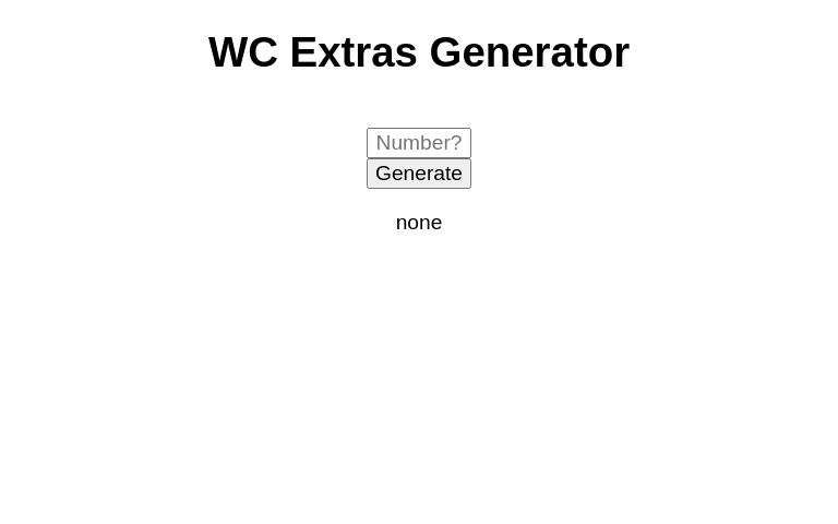 WC Extras Generator