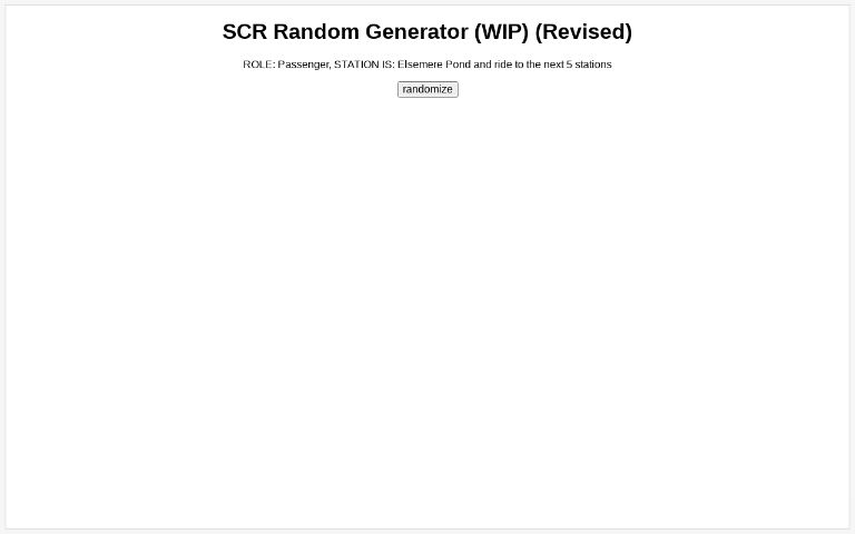 SCR Random Generator (WIP) (Revised)