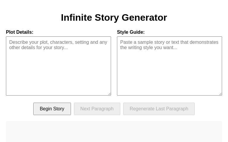 Infinite Story Generator