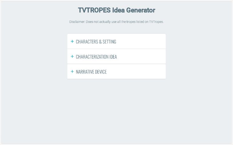 TVTROPES Idea Generator