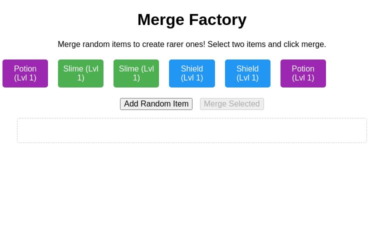 Merge Factory ― Perchance Generator