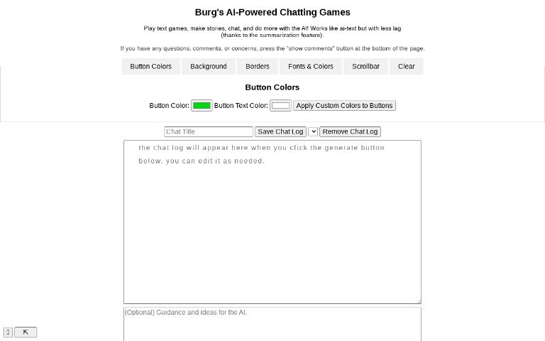 Burg's AI-Powered Chatting Games (free, unlimited, no sign-up ...