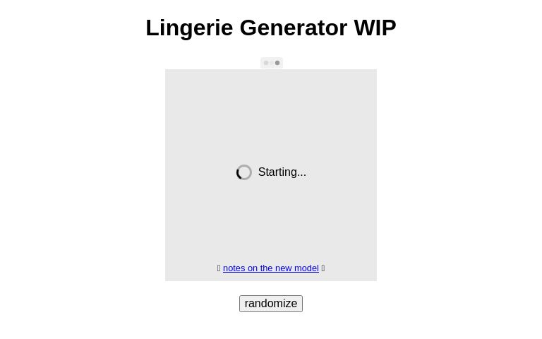 Lingerie Generator WIP