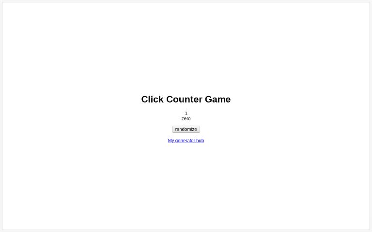 Click Counter Game ― Perchance Generator