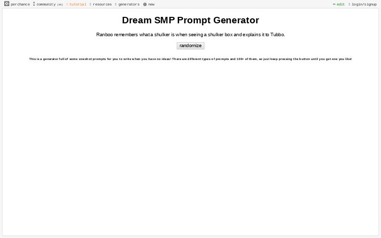 Dream SMP Prompt Generator